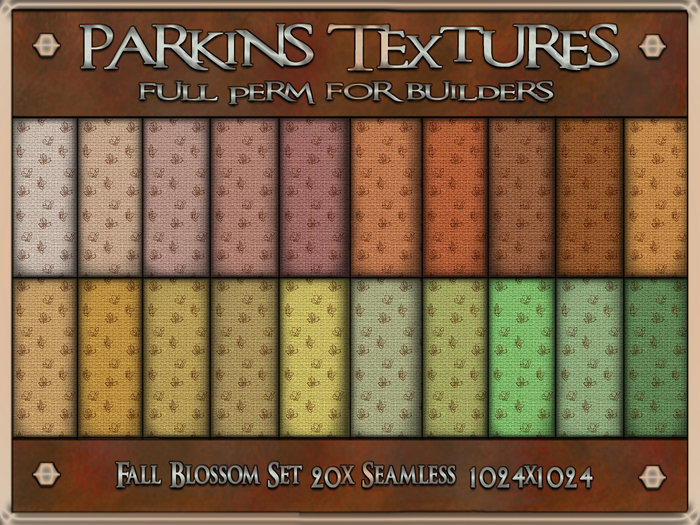 Second Life Marketplace - Parkins Textures - Fall Blossom Set - 20x ...