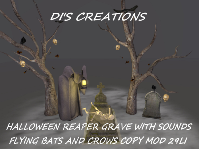 Second Life Marketplace - HALLOWEEN REAPER GRAVE WITH SOUNDS