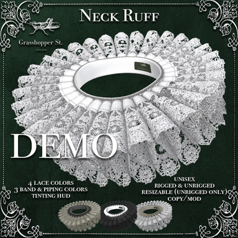 Second Life Marketplace - Grasshopper St Neck Ruff DEMO