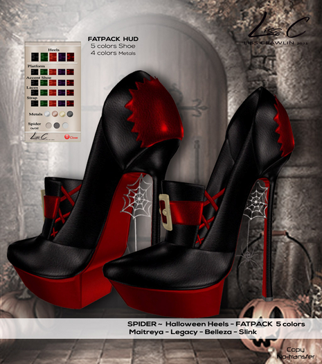 Second Life Marketplace - .:LC:. Spider ~ Hallowee Heels with HUD [add ...