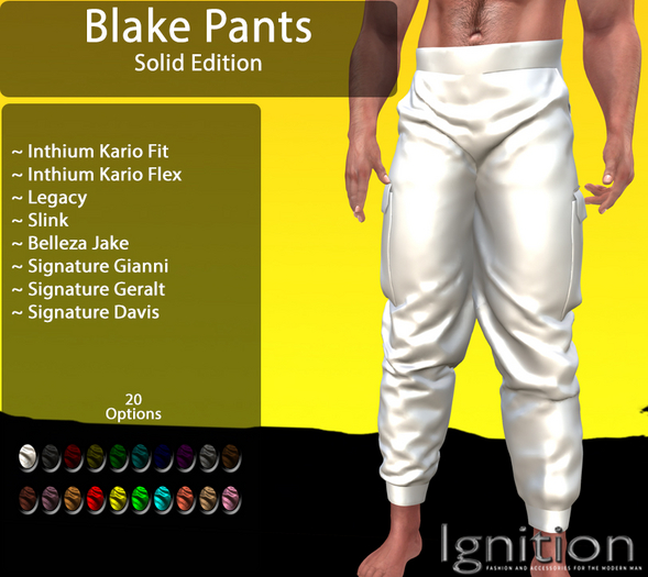 Second Life Marketplace - Ignition Blake Pants Solid