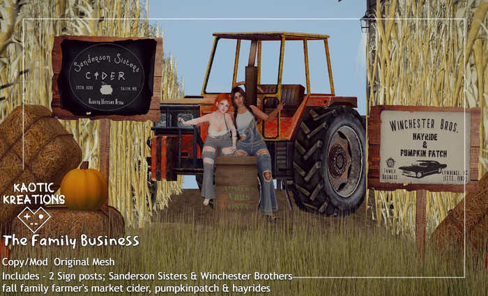 Second Life Marketplace - Kaotic Kreations - The Family Business Signs