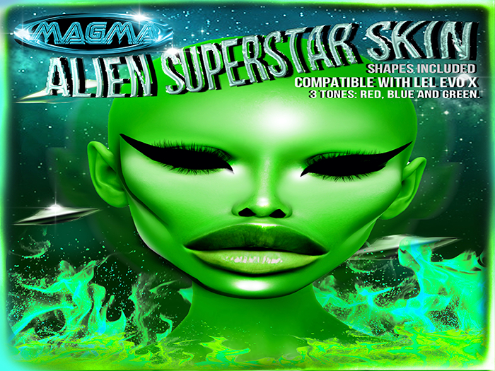 Second Life Marketplace - MAGMA - ALIEN SUPERSTAR SKIN