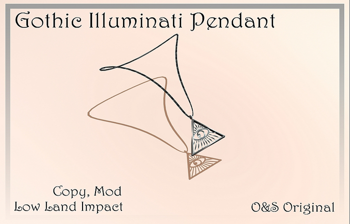 Second Life Marketplace - Illuminatti Pendant Silver 1.0 by O&S