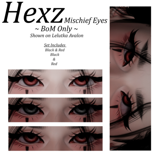 Second Life Marketplace - Hexz - Mischief Eyes (Demo)
