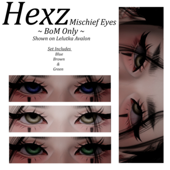 Second Life Marketplace - Hexz - Mischief Eyes (Demo)
