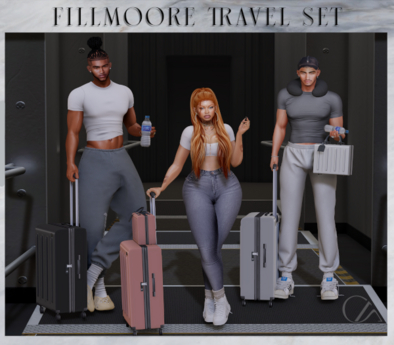 Second Life Marketplace - [Canape] Fillmoore Luggage Set White