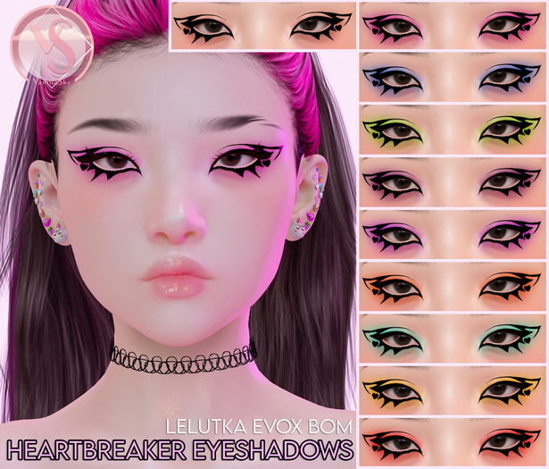 Second Life Marketplace - VANILLASKY - HEARTBREAKER EYESHADOW DEMO ...