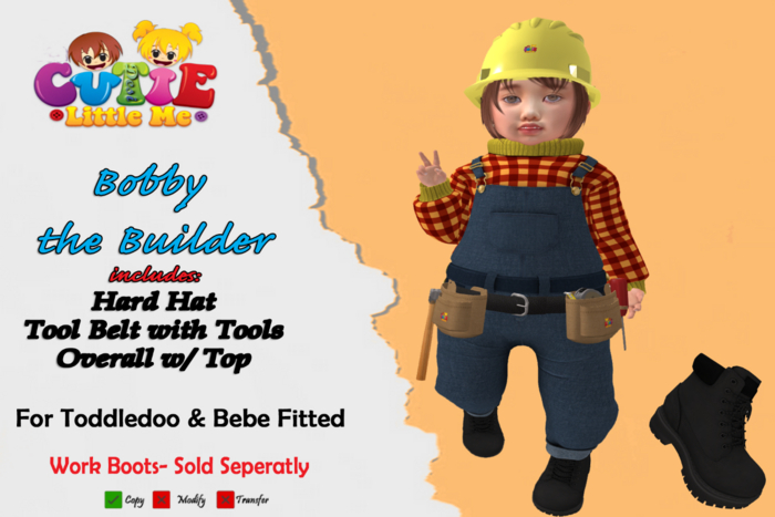 Second Life Marketplace - {CLM} Costume - Bobby the Builder Outfit ...
