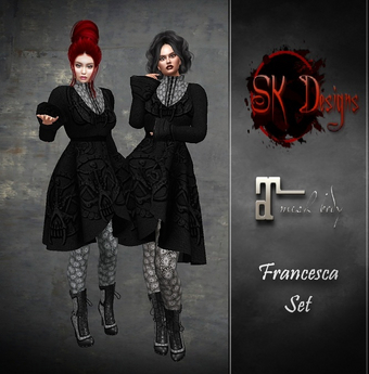 Second Life Marketplace - .::SKD::. Francesca Set BLACK {Maitreya}