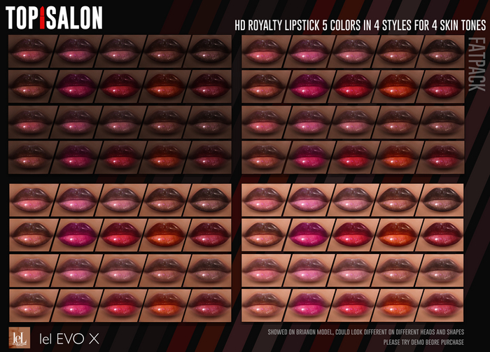 Second Life Marketplace Top1salon Hd Goddess Lipstick Lelutka X