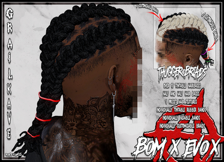 Second Life Marketplace - [GK] THUGGER BRAIDS [ADD ME]