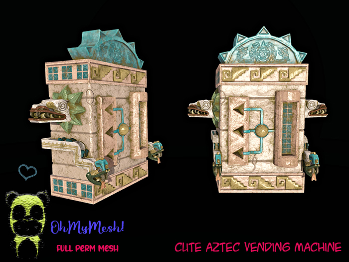 Second Life Marketplace - OhMyMesh! Cute Aztec Vending Machine - Full ...