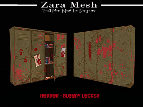 Second Life Marketplace - ZM - Horror - Bloody Locker - FULL PERM MESH