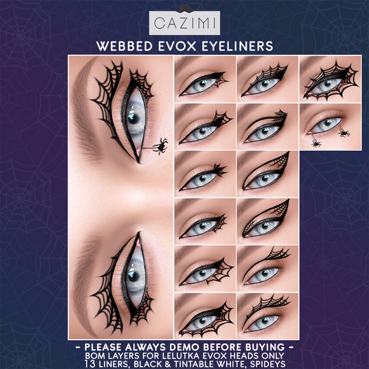 Second Life Marketplace - :CAZIMI: Webbed Liners EvoX DEMO