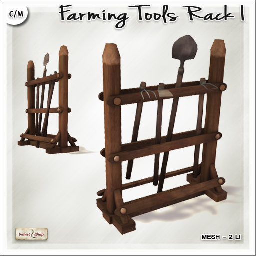 Second Life Marketplace - [V/W] Farming Tools Rack I - Medieval Fantasy ...