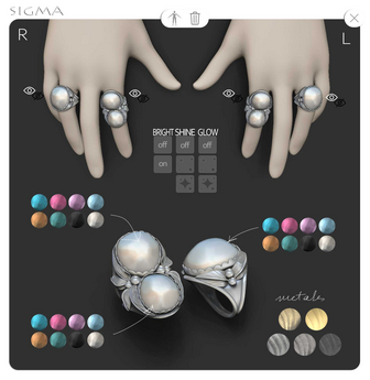 Second Life Marketplace - SIGMA Chunky stone rings
