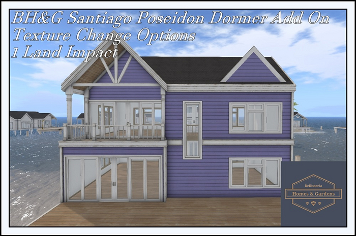 Second Life Marketplace - BH&G Santiago Poseidon Dormers Linden Home Add On
