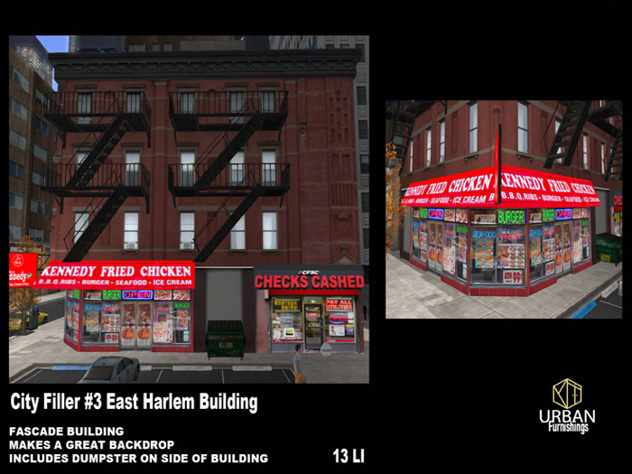 Second Life Marketplace - City Filler Building #3 - East Harlem ...