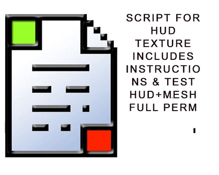 Second Life Marketplace - Script for HUD Texture FULL PERM