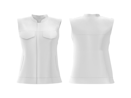 Second Life Marketplace - Full Perm Female Sleeveless Leather Vest For ...