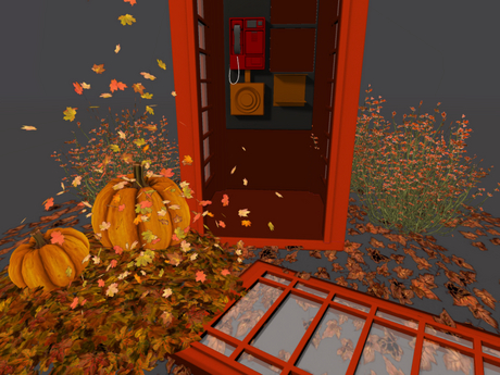 Second Life Marketplace - AUTUMN TELEPHONE BOX