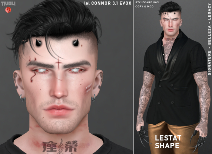 Second Life Marketplace - LELUTKA CONNOR SHAPE 3.1 EVOX / TIVOLI INC