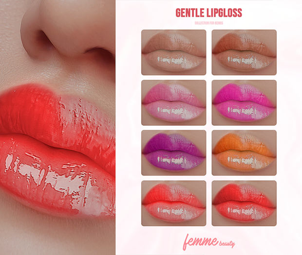 Second Life Marketplace - femme beauty * Gentle Lipgloss GENUS