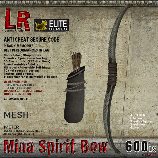 Second Life Marketplace - Mina Spirit Bow [ELITE series]