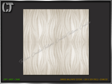Second Life Marketplace - EMBOSS WALLPAPER TEXTURE SET CT-054