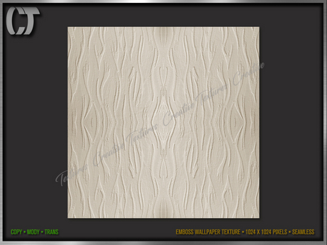 Second Life Marketplace - EMBOSS WALLPAPER TEXTURE SET CT-054