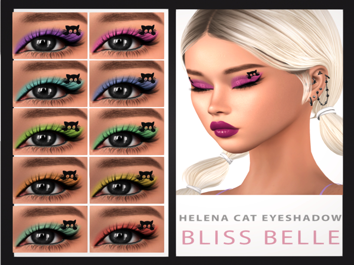 Second Life Marketplace - Bliss Belle Helena Cat Eyeshadow ONLY FOR EVOX