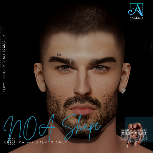 Second Life Marketplace - - ANGELUS- NOA Shape For Lelutka NOA Head 3.1EVOX