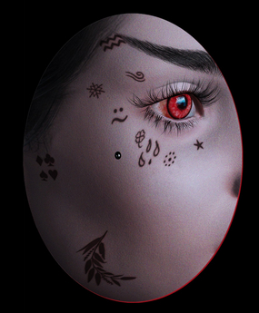 Second Life Marketplace - -bus- Ciel Face Tattoo SET 1 {LeL BoM}