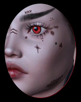 Second Life Marketplace - -bus- Ciel Face Tattoo SET 2 {LeL BoM}