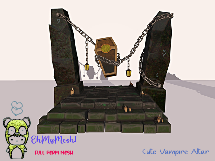 Second Life Marketplace - OhMyMesh! Cute Vampire Altar - Full Perm Mesh
