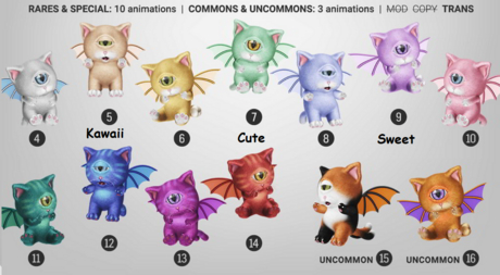 Second Life Marketplace - SEmotion Libellune Cyclops Cat COMMON 07