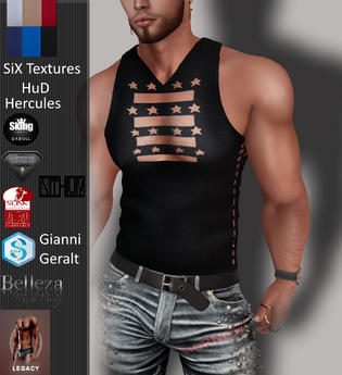 Second Life Marketplace - Brutal American Muscle SiX Texture Tank - Add ME