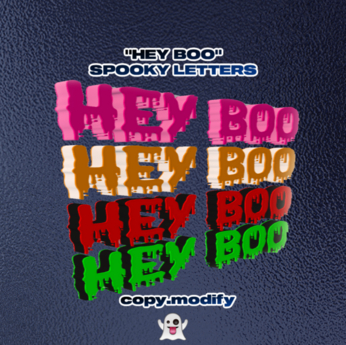 Second Life Marketplace - etc. - Spooky Letters - Hey Boo