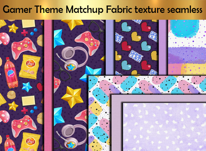 Second Life Marketplace - Gamer Theme Matchup Fabric texture seamless