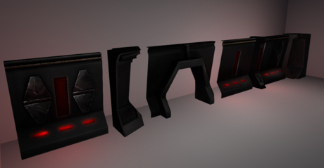 Second Life Marketplace - ~TFM~ [DarkSteel Sci-fi Modular Wall System]