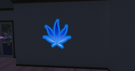 Second Life Marketplace - Wall- Neon Blue Weed