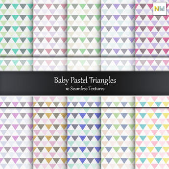 Second Life Marketplace - Baby Pastel Triangles Textures Seamless ...