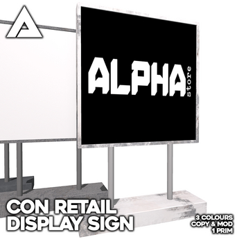 Second Life Marketplace - [ALPHA] CON Retail Display Sign (add me)