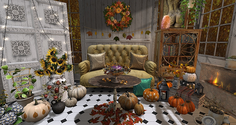 Second Life Marketplace - CJ Autumn antique bowl purple pumpkin