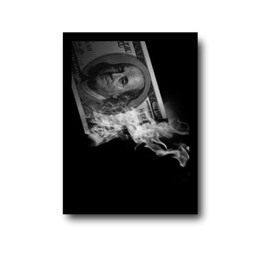 Second Life Marketplace - VoEuX - Money Smoke Black Framed Art