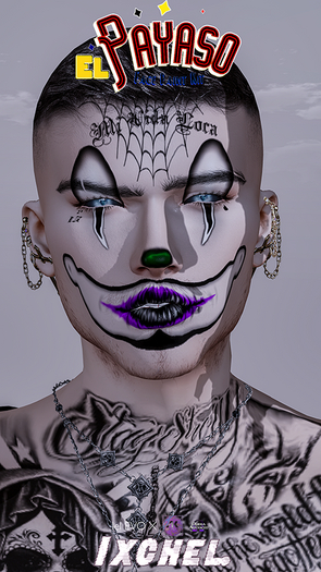 Second Life Marketplace - IXCHEL. - El Payaso Face Paint Kit_PACK B