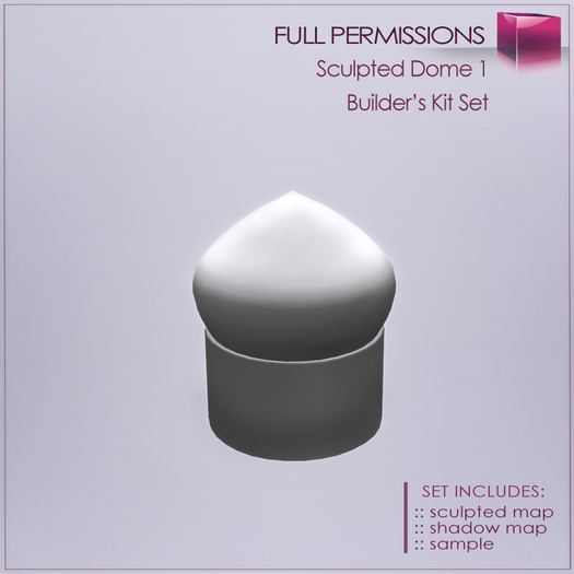 Second Life Marketplace - Full Perm Sculpted Dome 1 - Builder's Kit Set ...