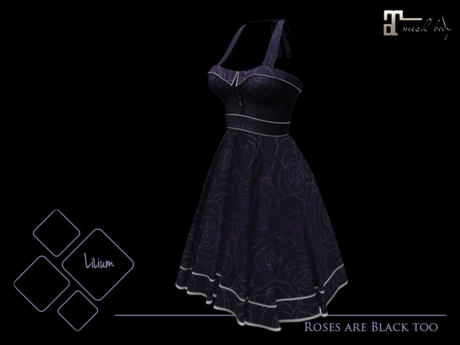Second Life Marketplace - Lilium - Roses are Black too Dress Maitreya