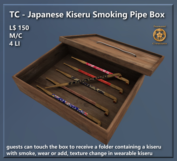 Second Life Marketplace - TC - Japanese Kiseru Smoking Pipe Box